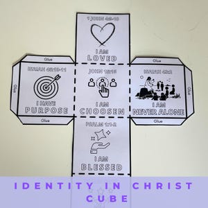 Identity in Christ Coloring Cube, Printable Sunday School Lesson ...