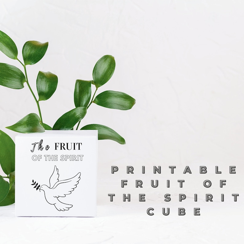 Printable Fruit of the Spirit Cube for Kids, Bible Coloring Page ...
