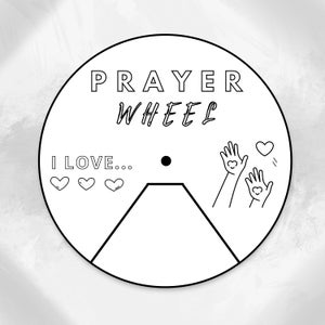 Printable Prayer Wheel for Kids, Bible Coloring Page Learning Sheet ...