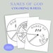 Names of God Coloring Wheel, Sunday School Lesson Craft, Bible ...