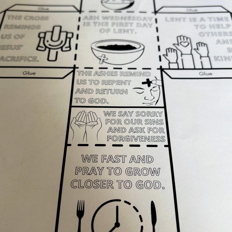 What is Ash Wednesday Coloring Cube, Christian Printable Craft for Kids ...