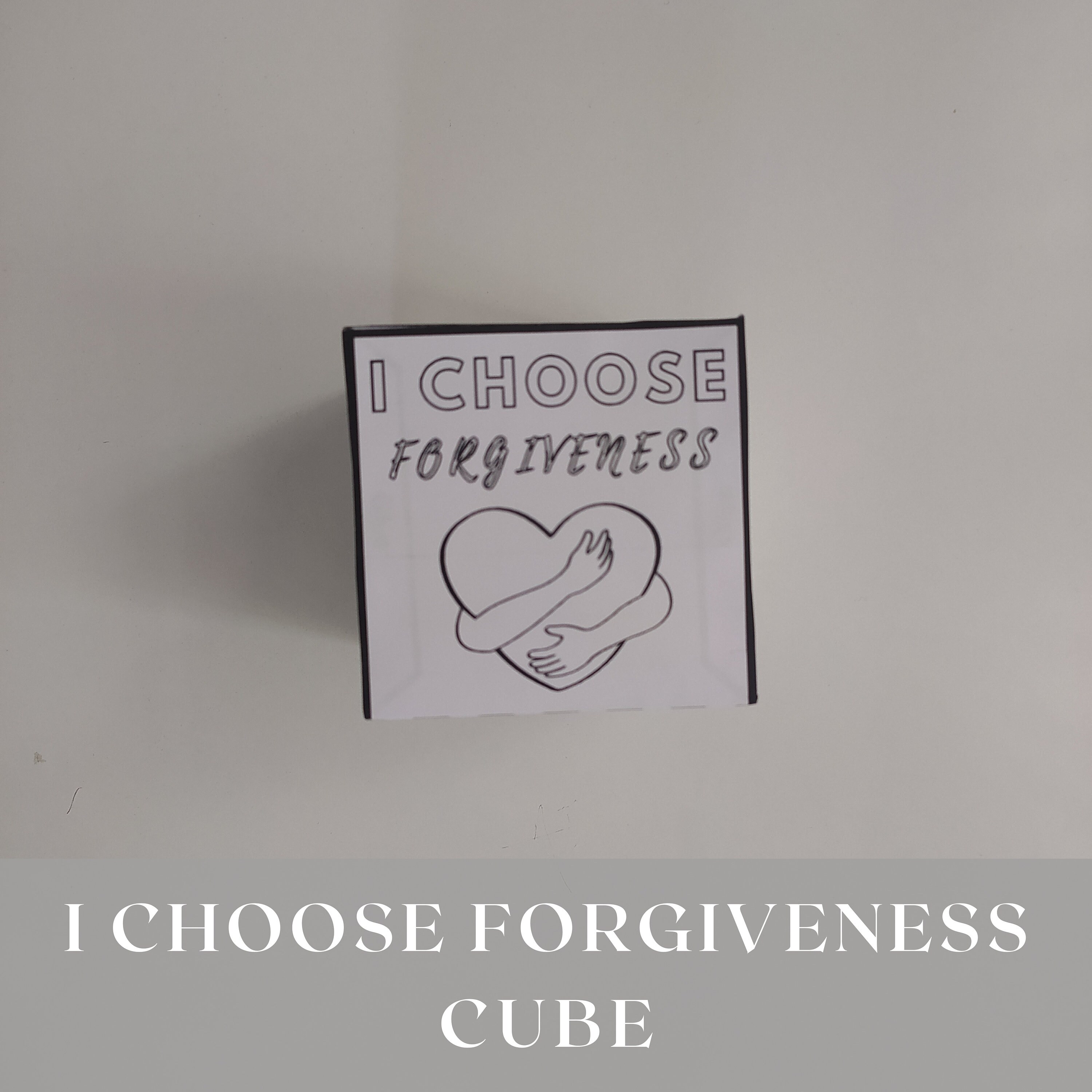 I Choose Forgiveness Coloring Cube, Bible Verse Sunday School Activity ...