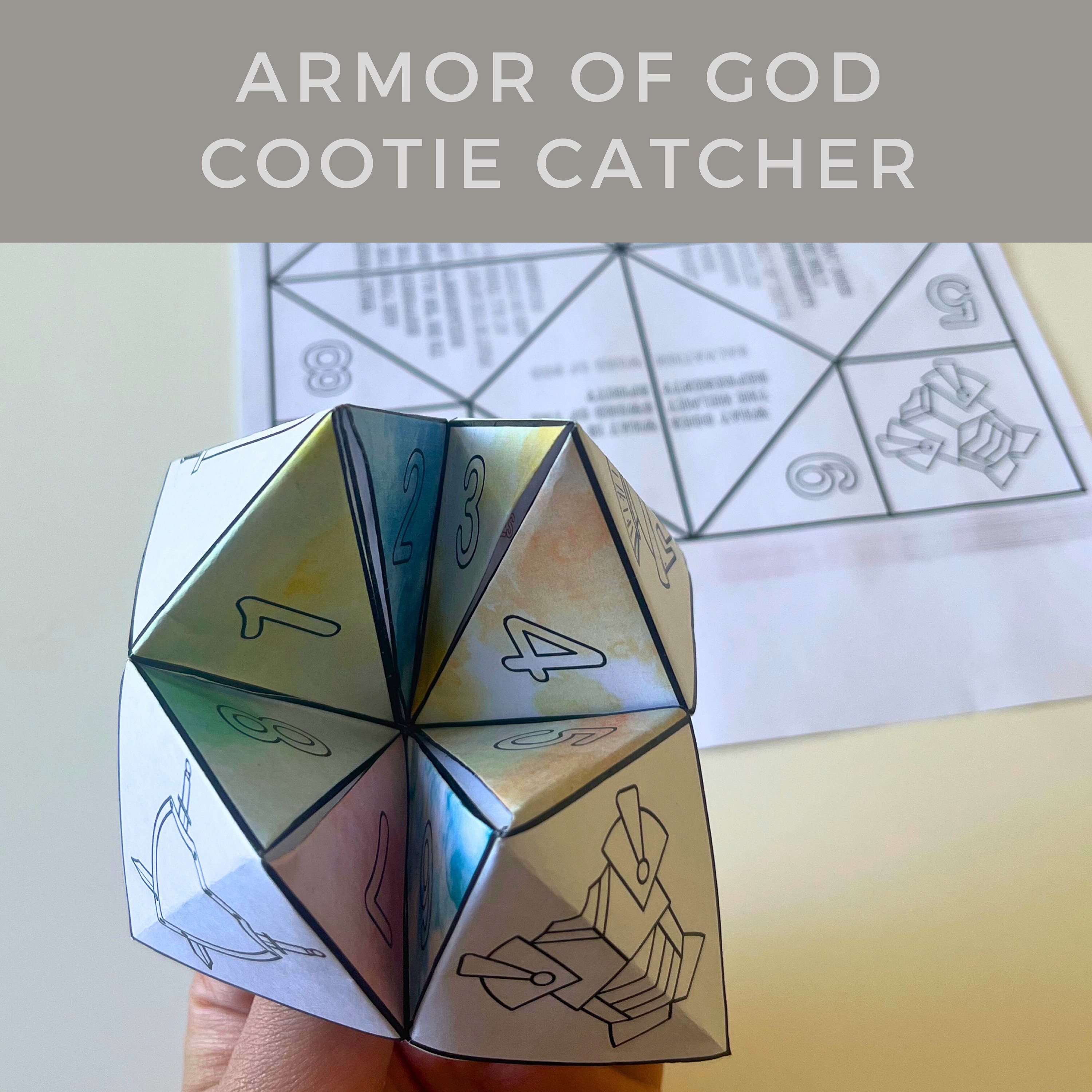 Armor of God Cootie Catcher Sunday School Bible Activity,armor of God ...