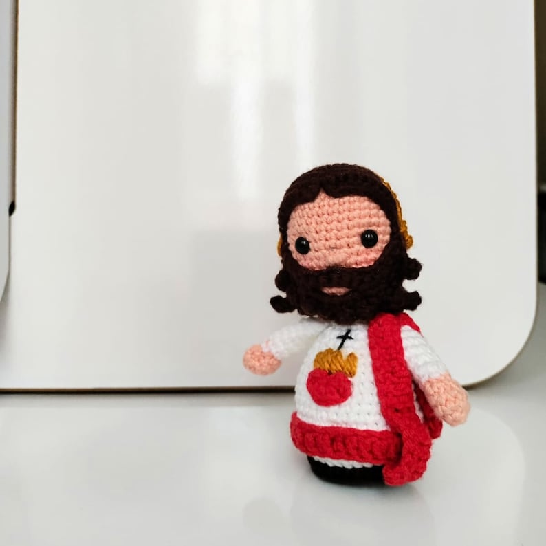 PATTERN: the Sacred Heart of Jesus Amigurumi, Jesus Crochet Pattern ...