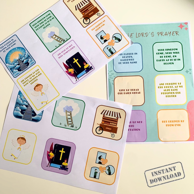 The Lord's Prayer Bible Verse Sunday School Activity, the Lord's Prayer ...