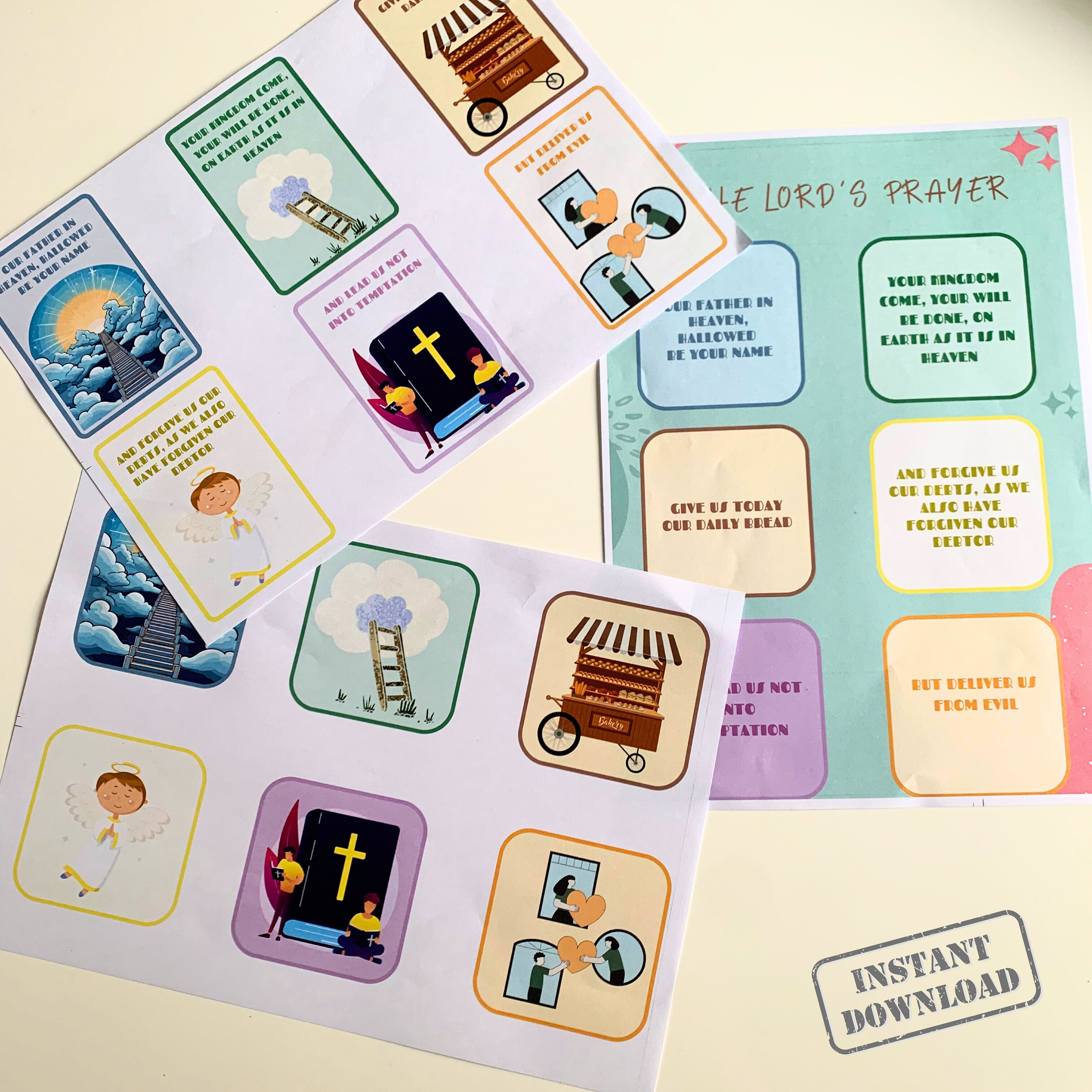 The Lord's Prayer Bible Verse Sunday School Activity, the Lord's Prayer ...