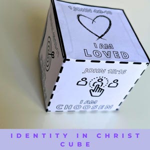 Identity in Christ Coloring Cube, Printable Sunday School Lesson ...