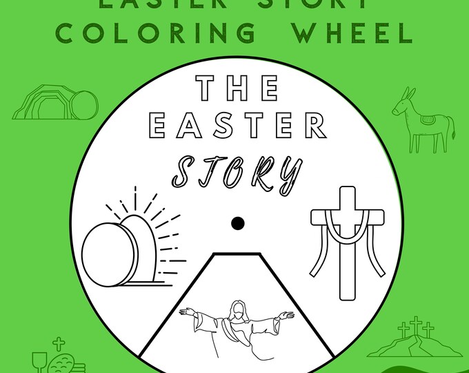 Preschool Sunday School Coloring Wheel, Printable Scripture Bible ...