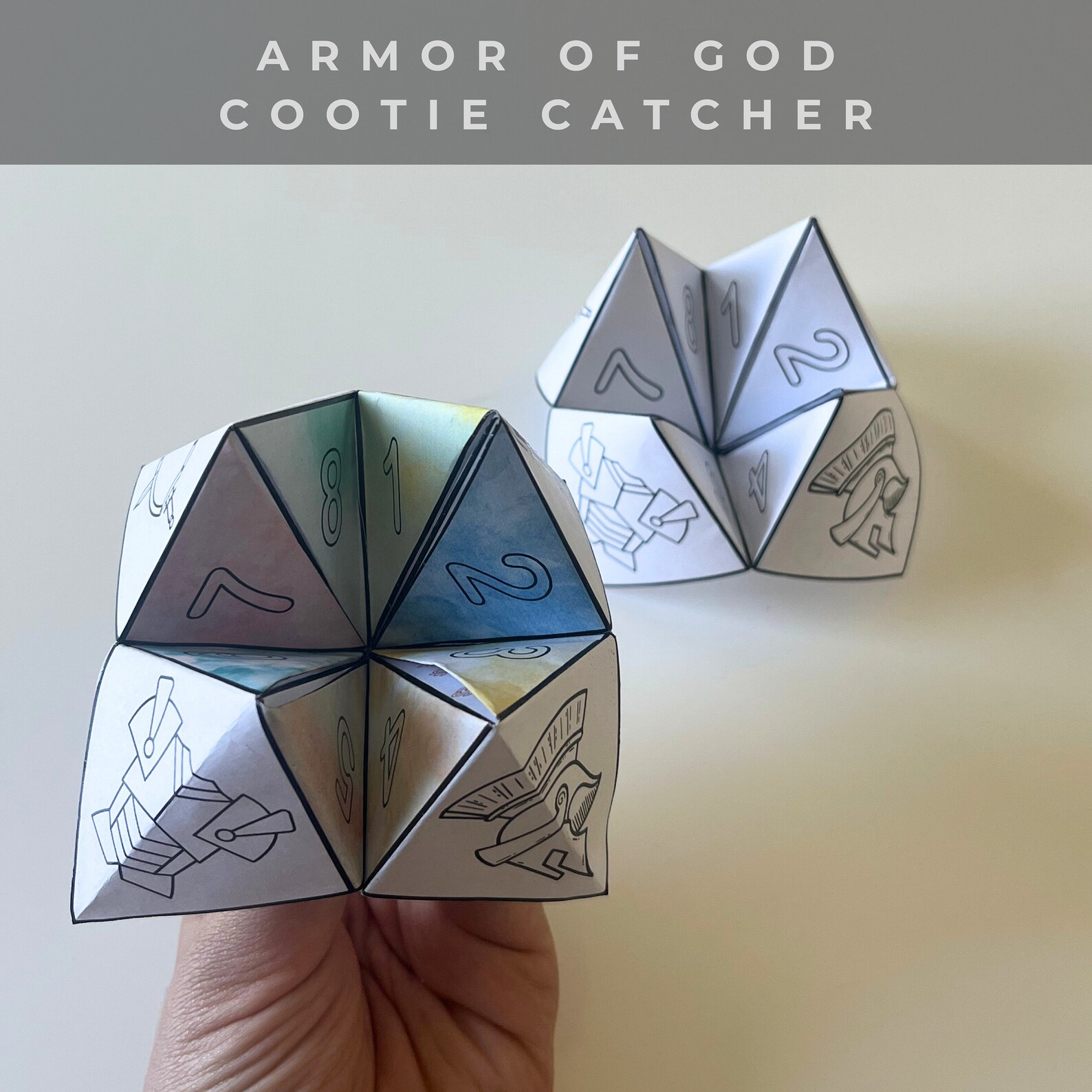 Armor of God Cootie Catcher Sunday School Bible Activity,armor of God ...