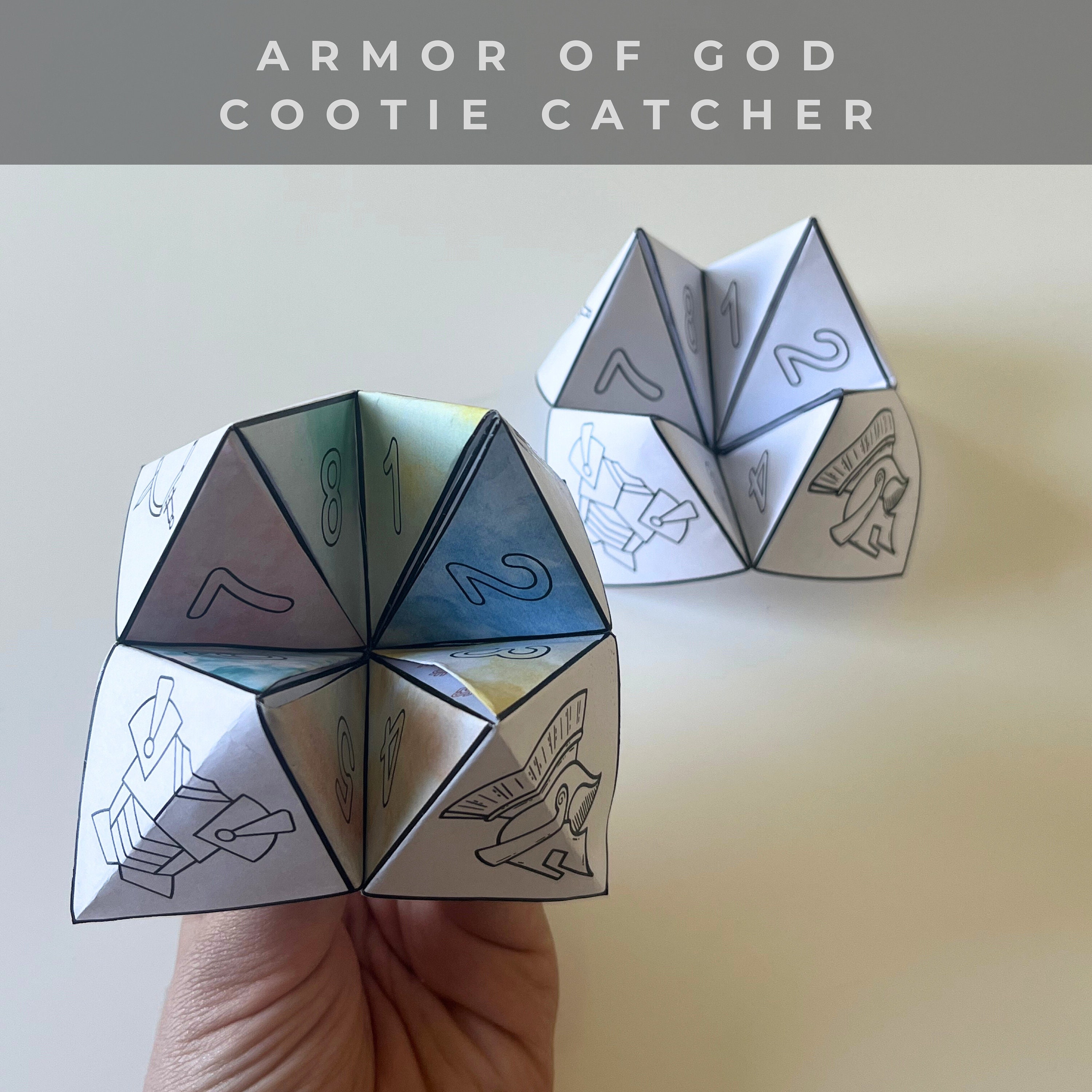 Armor of God Cootie Catcher Sunday School Bible Activity,armor of God ...