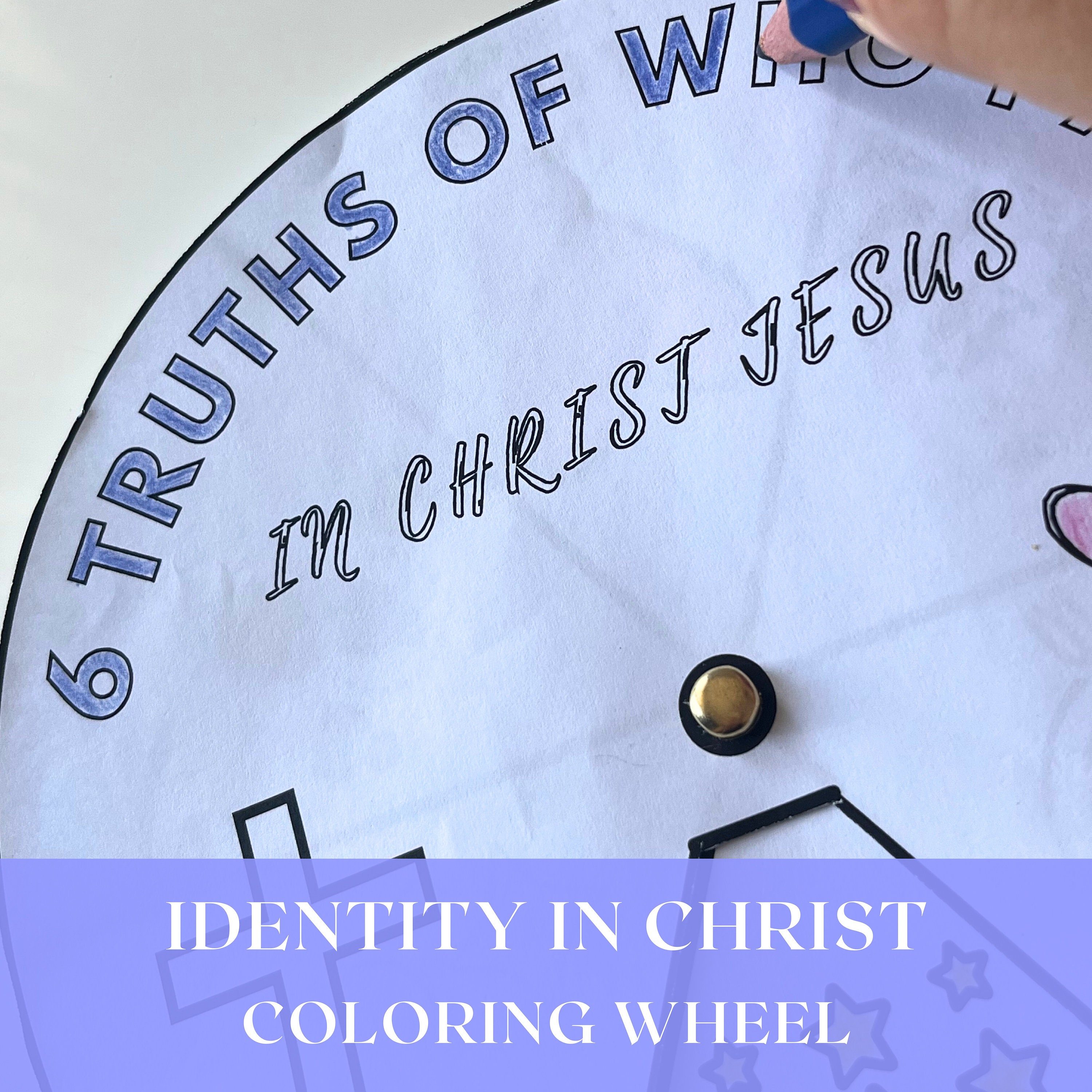 Identity in Christ Coloring Wheel, Printable Sunday School Lesson ...