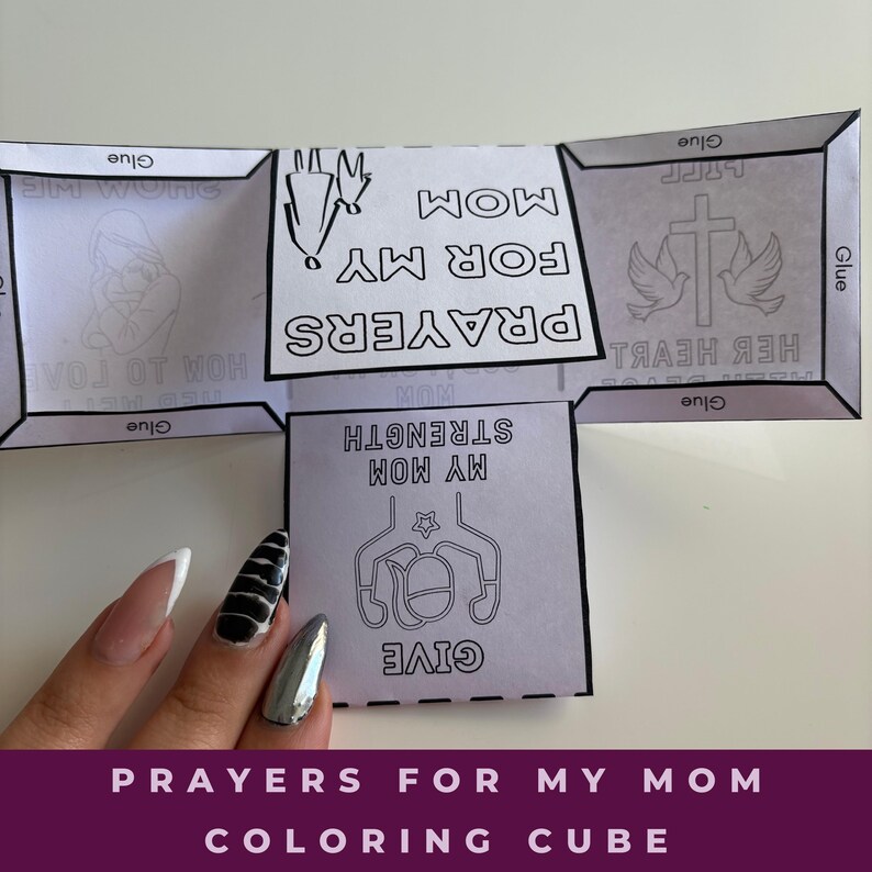 Prayers for My Mom Coloring Cube, Mother’s Day Craft for Kids, Mother’s ...