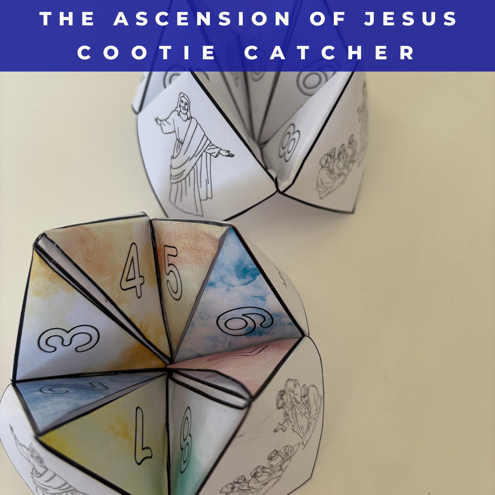 The Ascension of Jesus Cootie Catcher, Sunday School Bible Activity ...