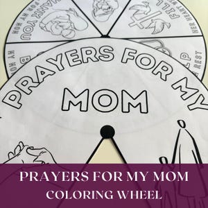 Prayers for My Mom Coloring Wheel, Mother's Day Christian Activity ...