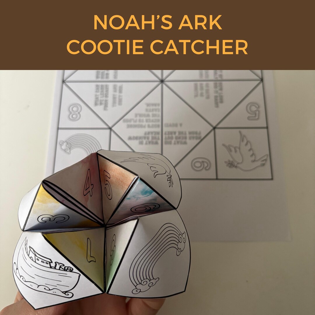 Noah’s Ark Cootie Catcher | Bible Craft for Kids | Christian Printable ...