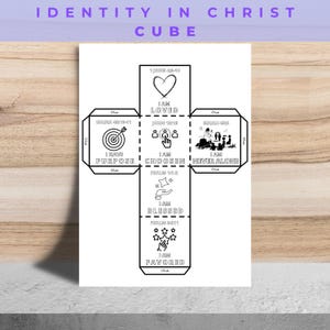 Identity in Christ Coloring Cube, Printable Sunday School Lesson ...