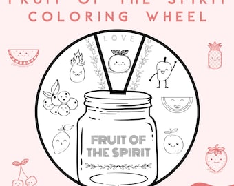 Fruit of the Spirit Spinner Craft | Coloring Wheel, Printable Bible ...