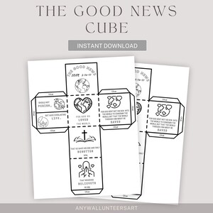 The Good News Coloring Cube, Printable Sunday School Craft, Bible ...