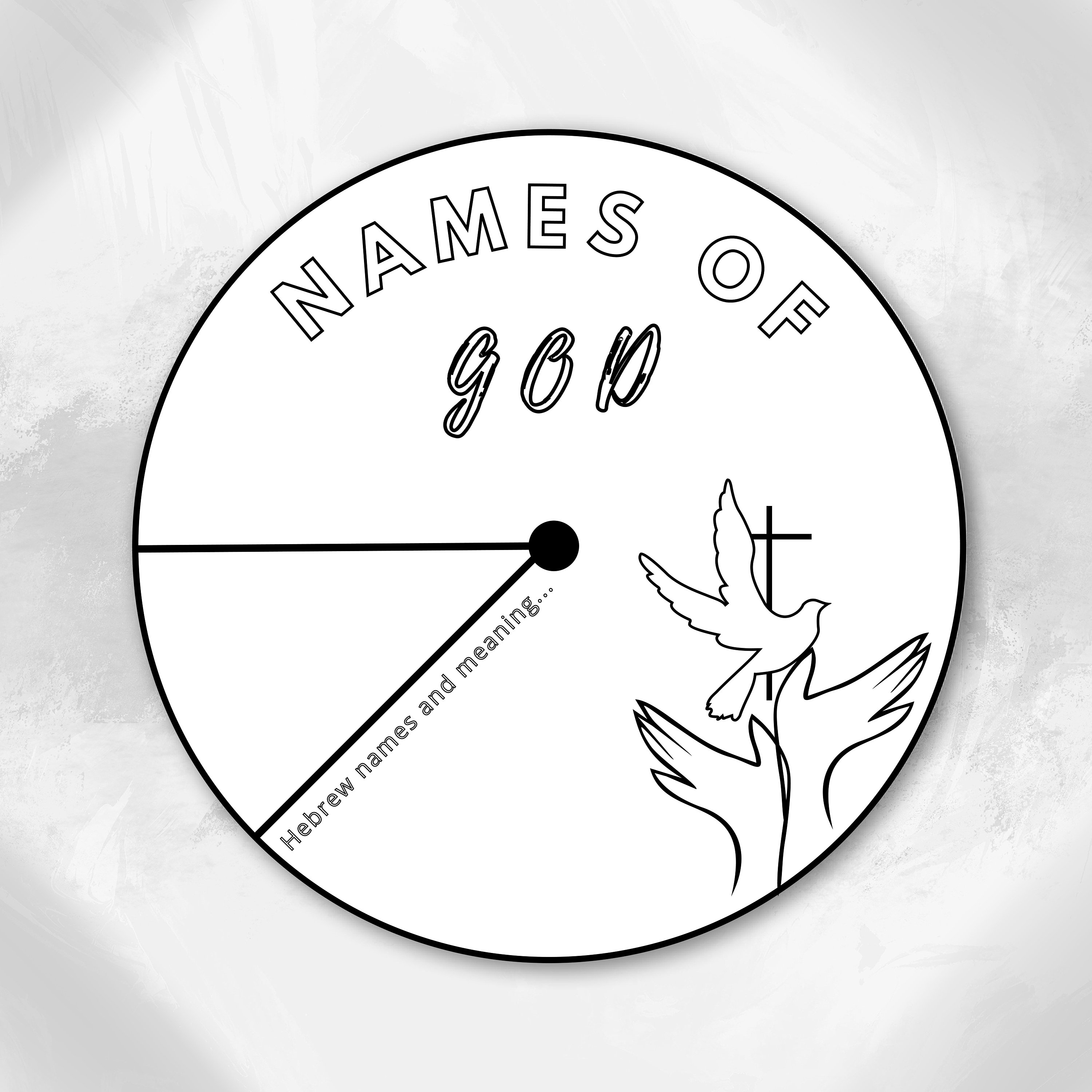 Names of God Coloring Wheel, Sunday School Lesson Craft, Bible ...