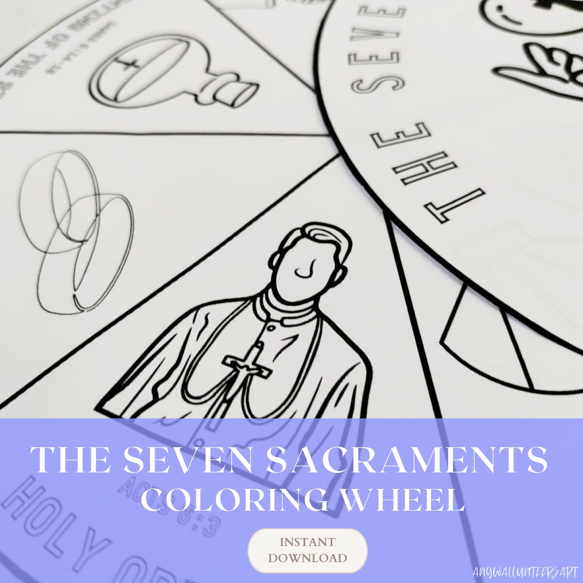 The Seven Sacraments Coloring Wheel, 7 Sacraments Coloring Page ...