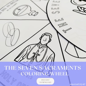 The Seven Sacraments Coloring Wheel, 7 Sacraments Coloring Page ...