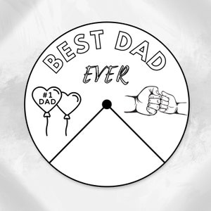 Father's Day Coloring Wheel, Printable Sunday School Lesson, Christian ...