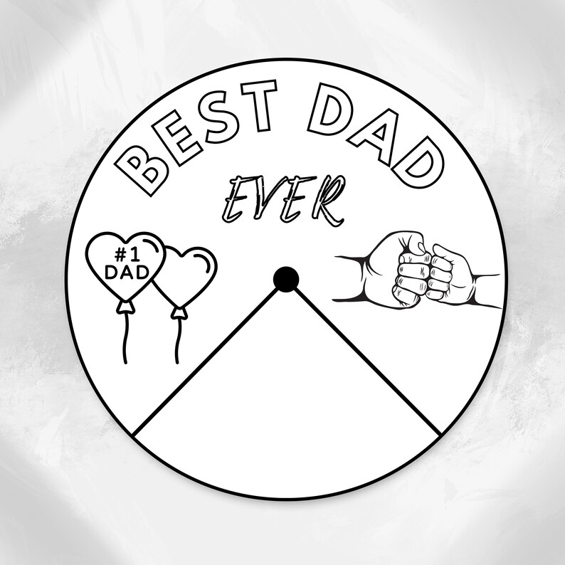 Father's Day Coloring Wheel, Printable Sunday School Lesson, Christian ...