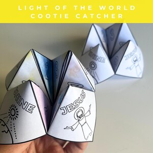 Light of the World Cootie Catcher Printable | Bible Craft for Kids ...