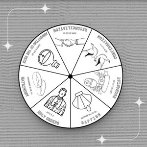 The Seven Sacraments Coloring Wheel, 7 Sacraments Coloring Page ...