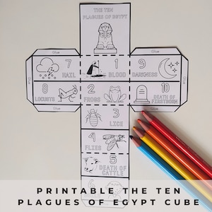 The Ten Plagues of Egypt Cube for Kids,bible Coloring Page Learning ...