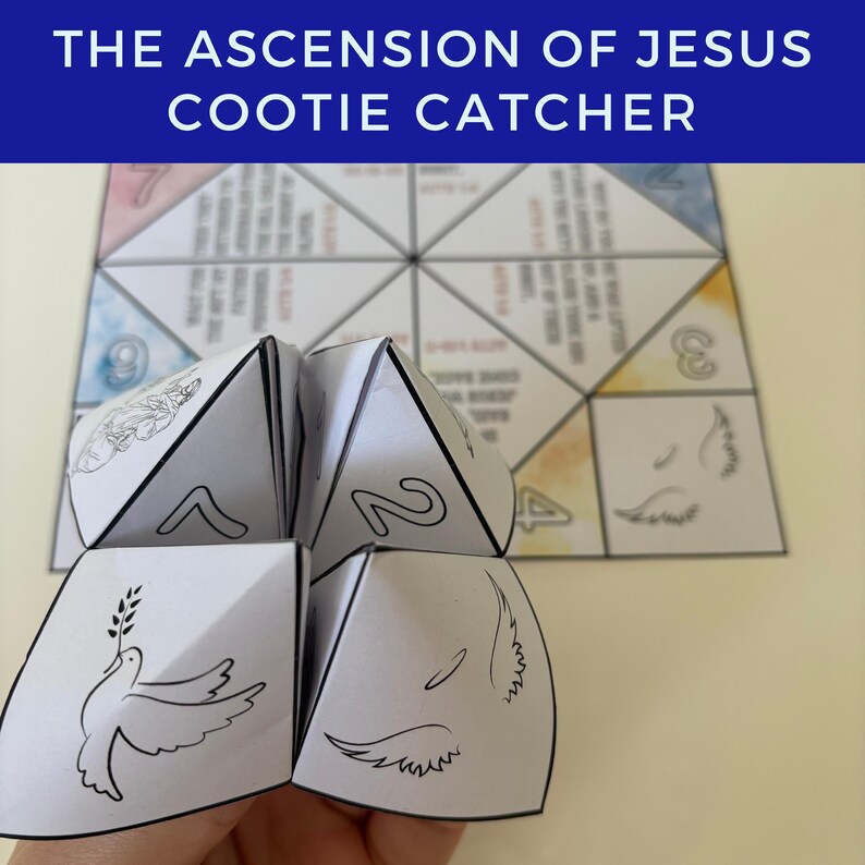 The Ascension of Jesus Cootie Catcher, Sunday School Bible Activity ...