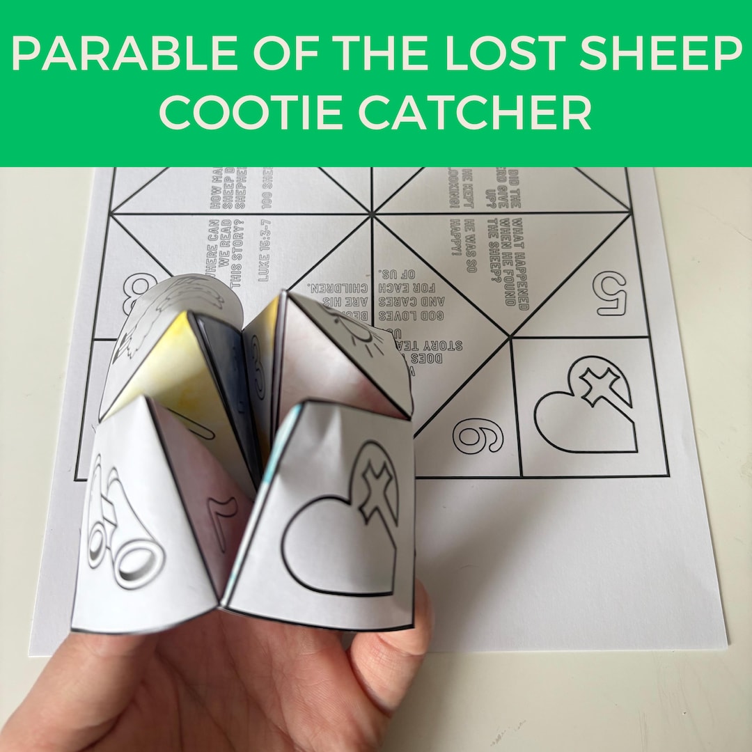 Parable of the Lost Sheep Cootie Catcher | Bible Game for Kids ...