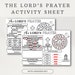 The Lord's Prayer Activity Sheet, Bible Story Activity Placemat, Bible ...