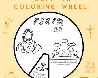The Easter Story Bible Coloring Wheel, Printable Bible Activity, Bible ...