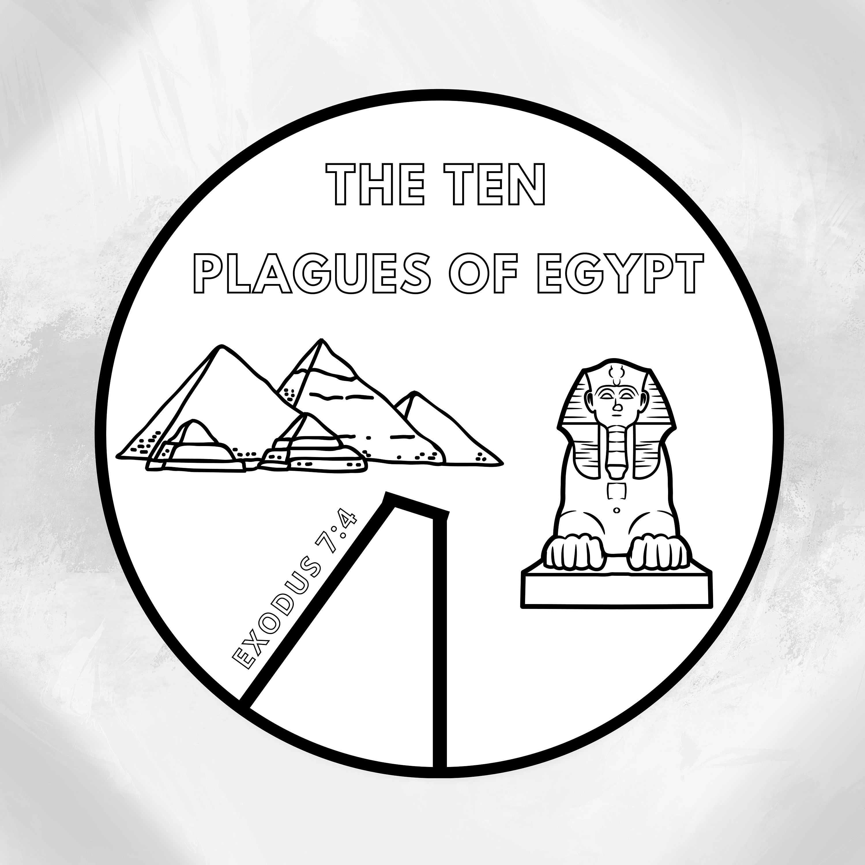 The Ten Plagues of Egypt Coloring Wheel, Printable Bible Activity, Kids ...