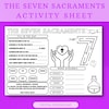 The Seven Sacraments Mini Book, Sunday School Craft, Church Kids ...