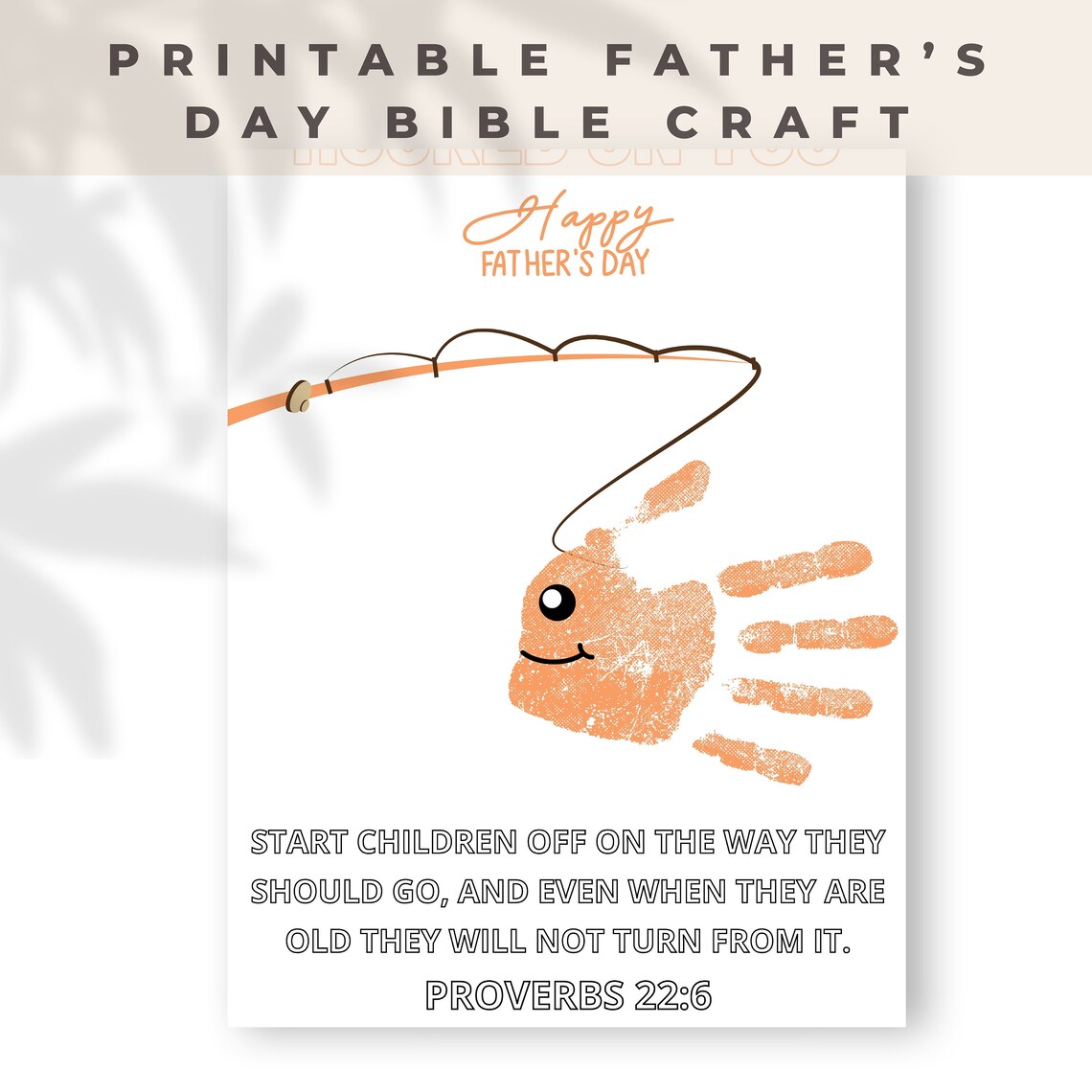 Father's Day Handprint Bible Craft, Father's Day Crafts and Keepsakes ...