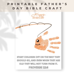 Father's Day Handprint Bible Craft, Father's Day Crafts and Keepsakes ...