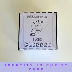 Identity in Christ Coloring Cube, Printable Sunday School Lesson ...