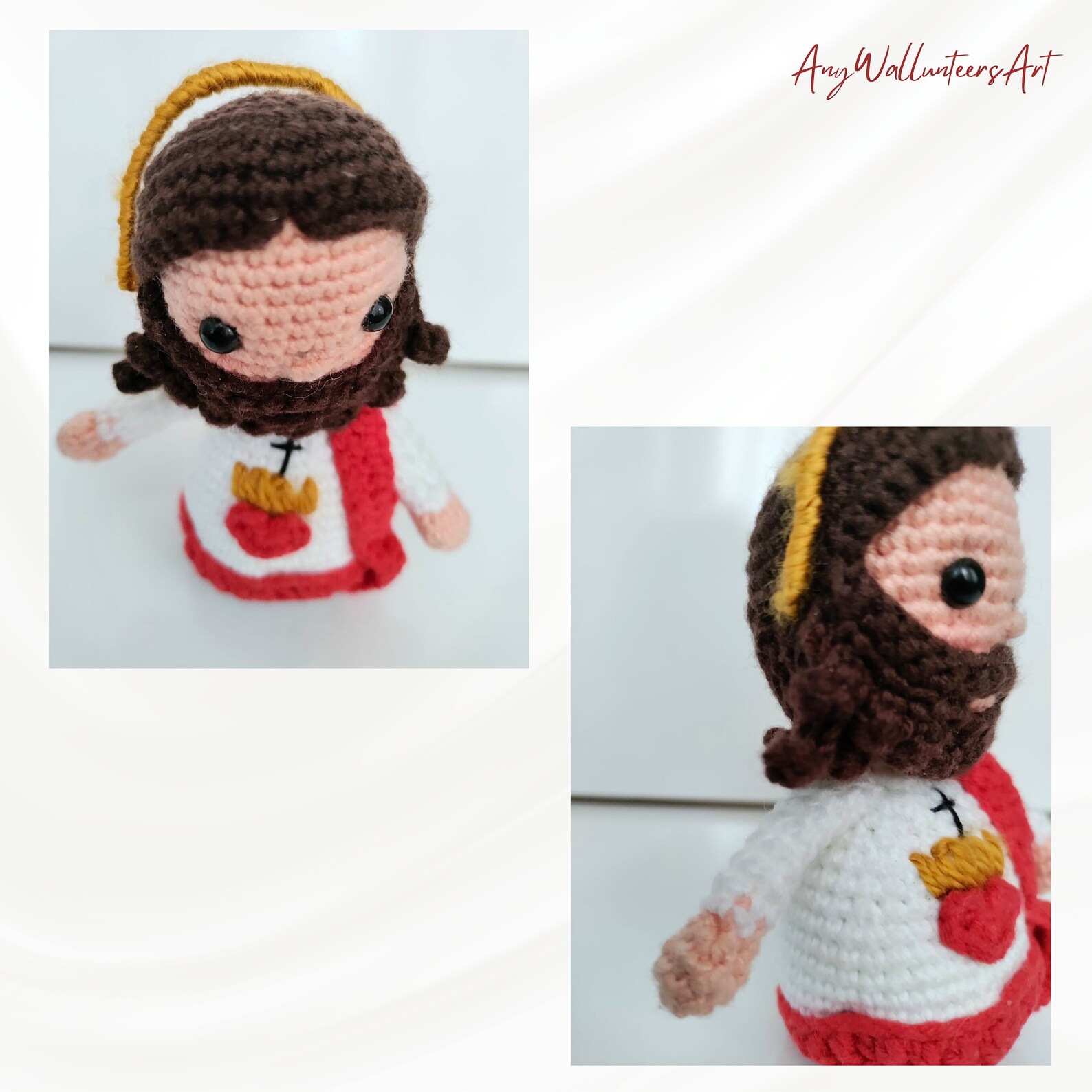 PATTERN: the Sacred Heart of Jesus Amigurumi, Jesus Crochet Pattern ...