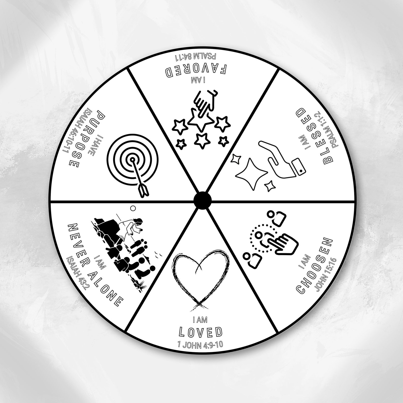 Identity in Christ Coloring Wheel, Printable Sunday School Lesson ...