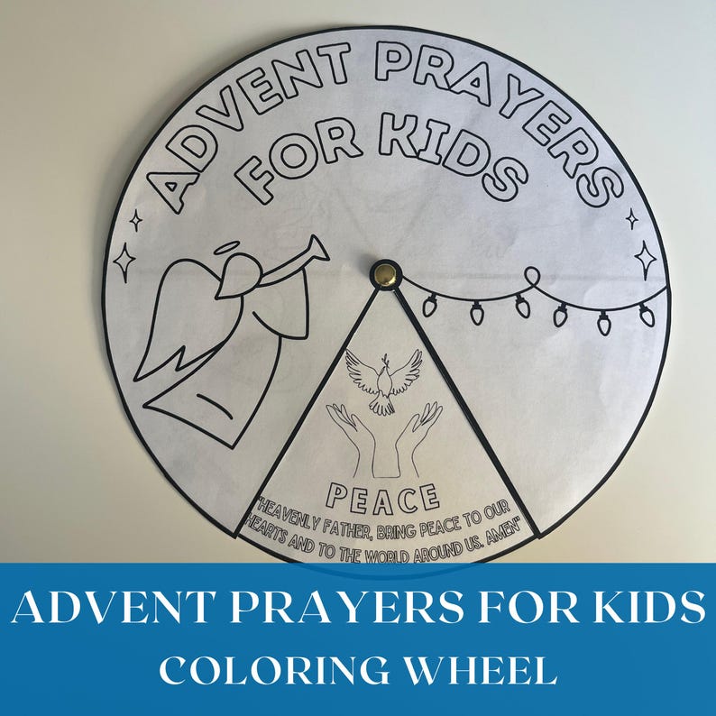 Advent Prayers for Kids Coloring Wheel,sunday School Craft, Bible ...
