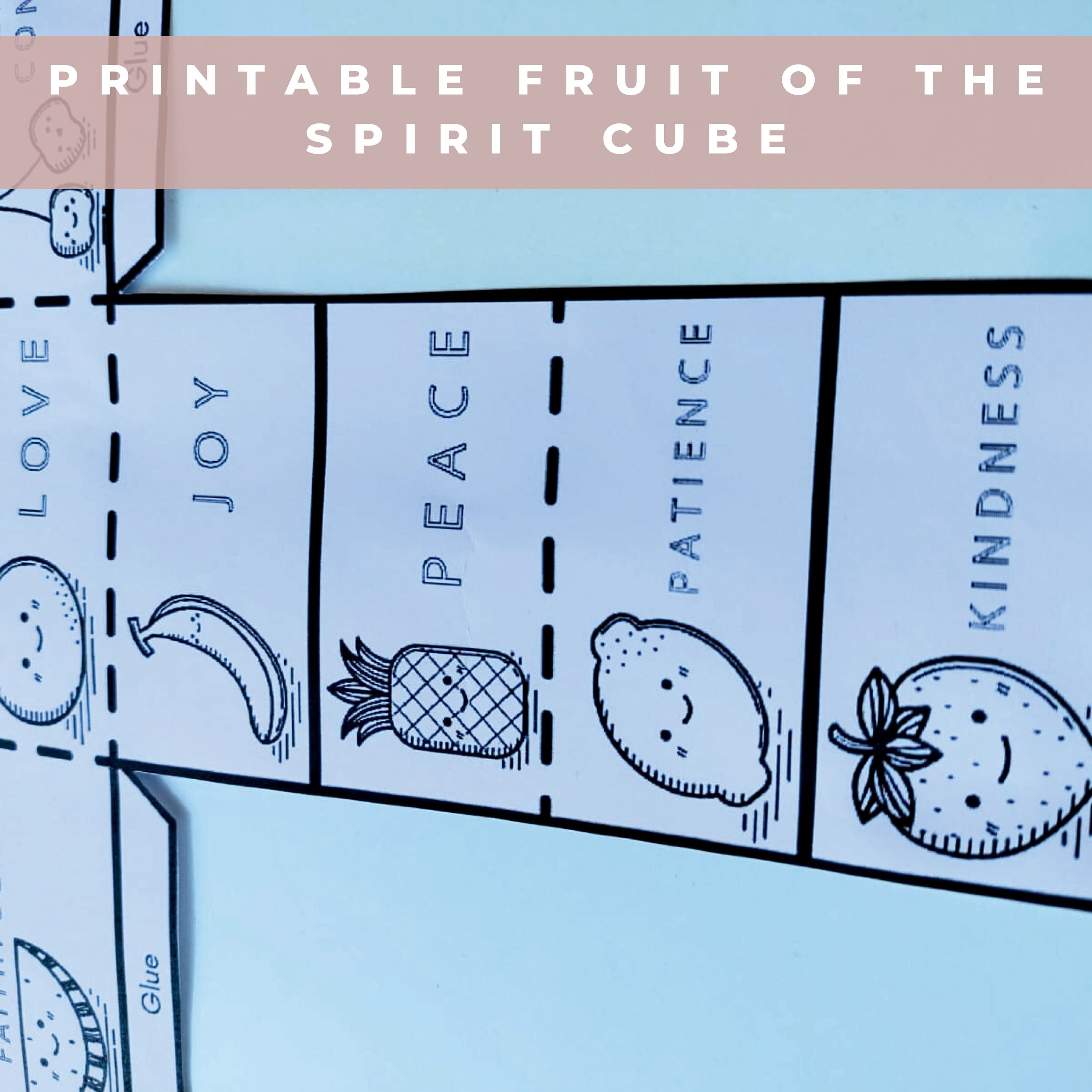 Printable Fruit of the Spirit Cube for Kids, Bible Coloring Page ...