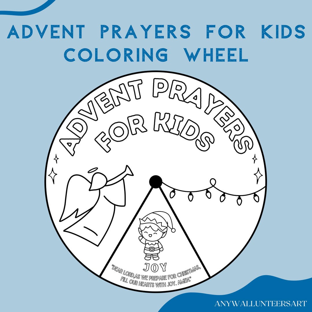 Advent Prayers for Kids Coloring Wheel,sunday School Craft, Bible ...