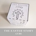 Easter Story Coloring Cube, Printable Bible Verse Activity, Easter ...