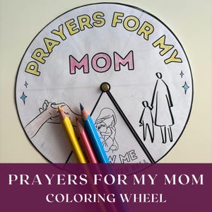 Prayers for My Mom Coloring Wheel, Mother's Day Christian Activity ...
