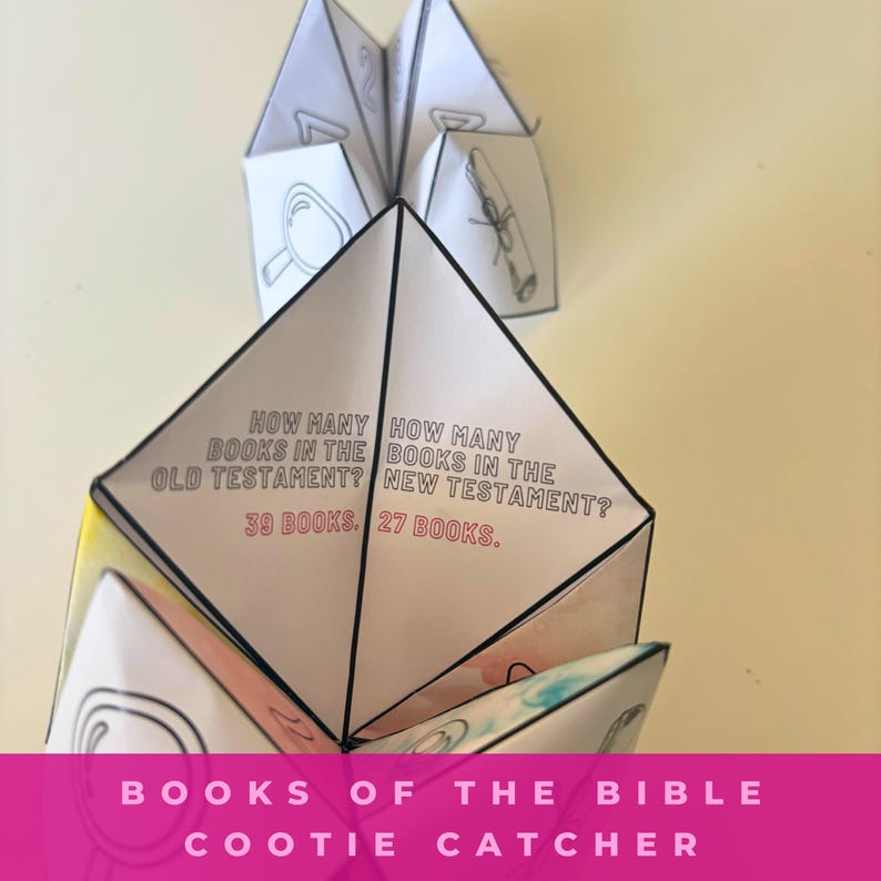 Books of the Bible Cootie Catcher | Christian Printable for Kids ...