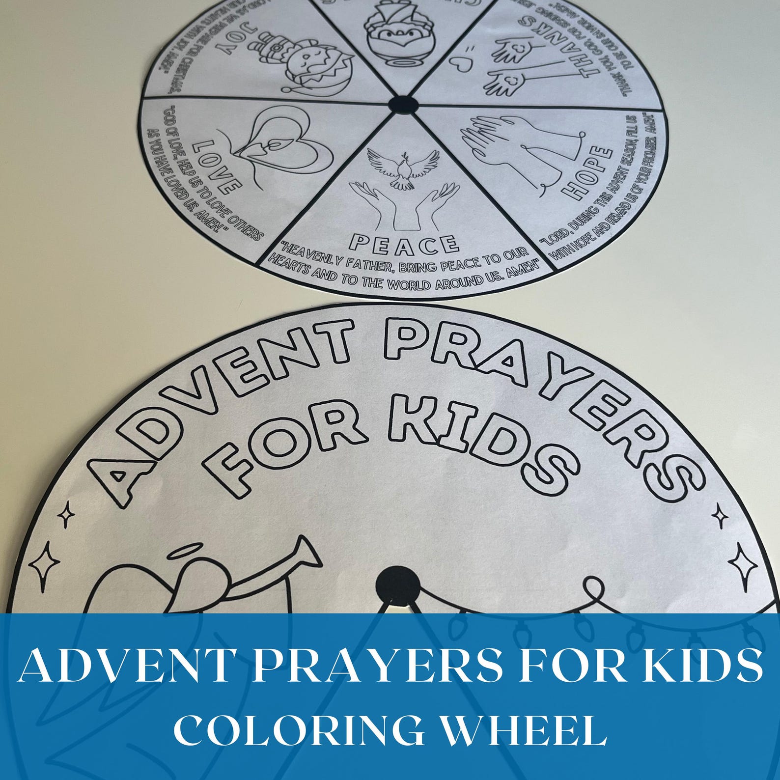 Advent Prayers for Kids Coloring Wheel,sunday School Craft, Bible ...