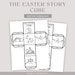 Easter Story Coloring Cube, Printable Sunday School Craft, Bible Story ...