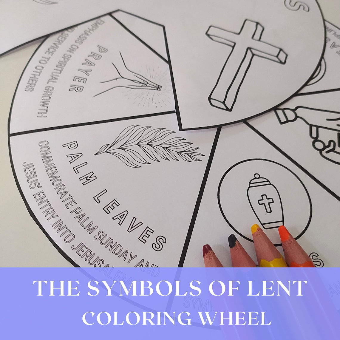The Symbols of Lent Coloring Wheel, Printable Sunday School Lesson ...